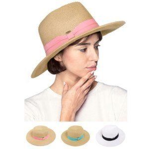 C.C | Accessories | Cc Braided Hat W Ribbon Summer Beach Sun Hat | Poshmark